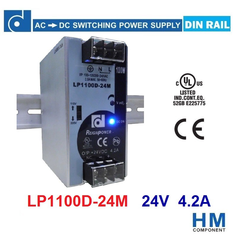 REIGNPOWER 軌道式電源供應器 LP1100D-24M 24V 4.2A 100W-HM工業自動化 | 蝦皮購物