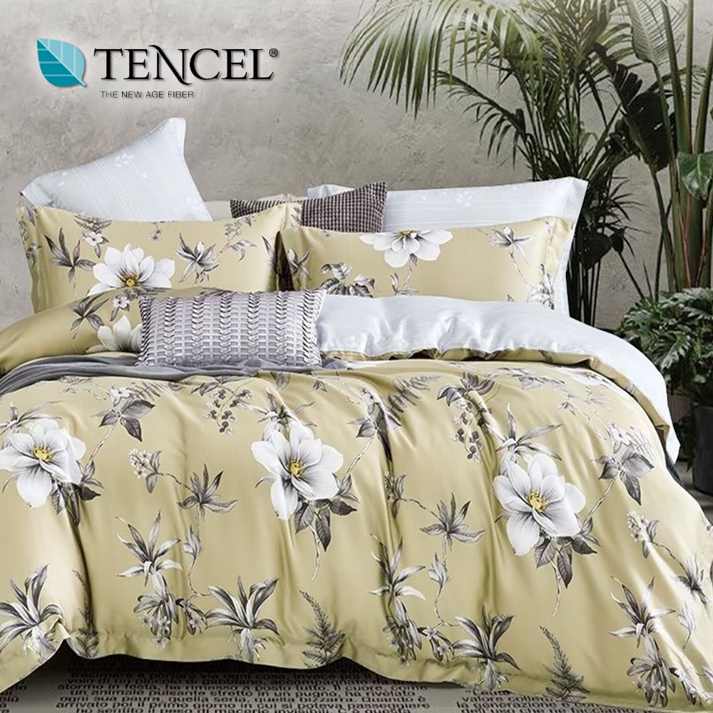 40支100%純天絲TENCEL【單人 雙人 加大 特大組合】規格可選 35公分 床包四件組 床罩七件組 蘭茵序曲 | 蝦皮購物