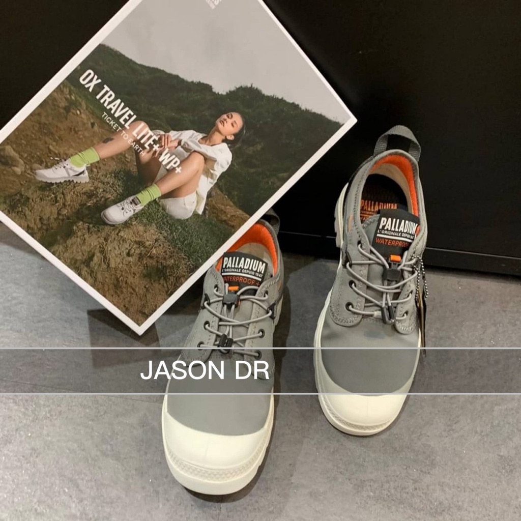 PALLADIUM JASON DR (免運費) 新款快穿低筒防水鞋 灰 77338-071 | 蝦皮購物