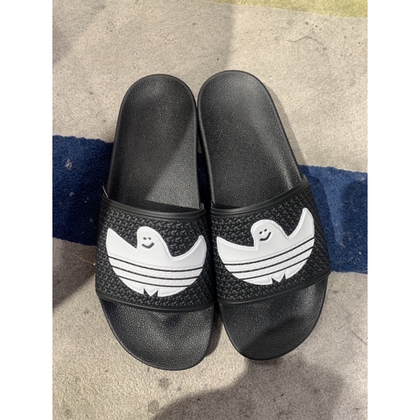 現貨 ADIDAS SHMOOFOIL 黑 白 小鬼 拖鞋 運動拖鞋 軟底 男女 FY6849 | 蝦皮購物