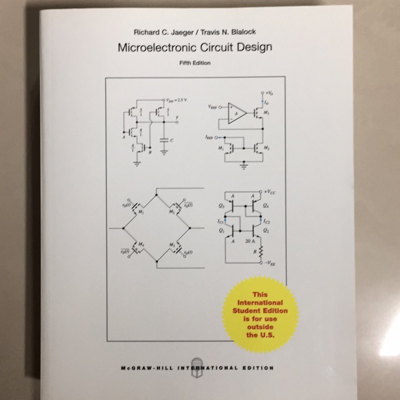 Microelectronic circuit design 5e Jaeger Blalock I/e | 蝦皮購物