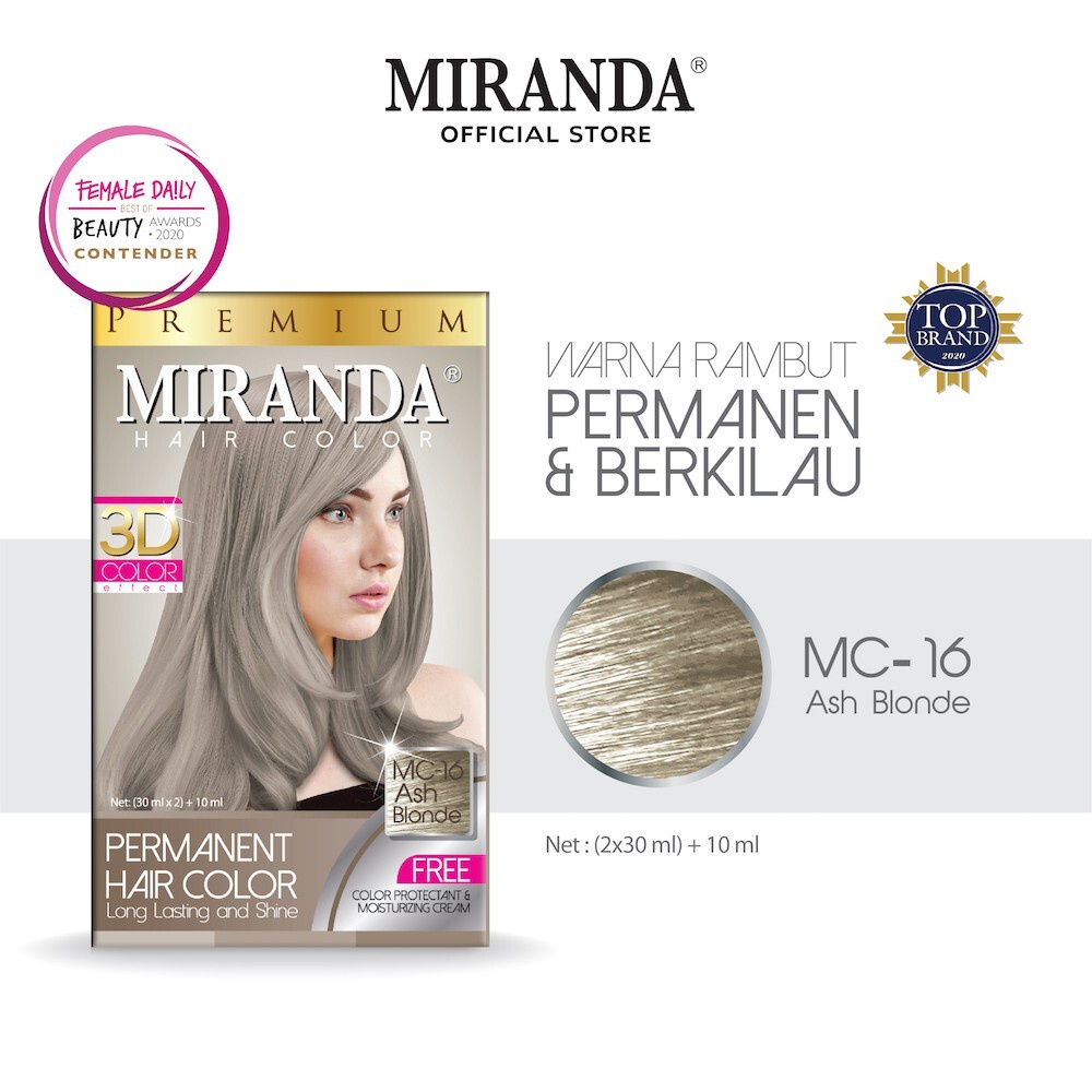 MIRANDA Semir Miranda Hair Color 30ml Pewarna rambut cat ORI | 蝦皮購物