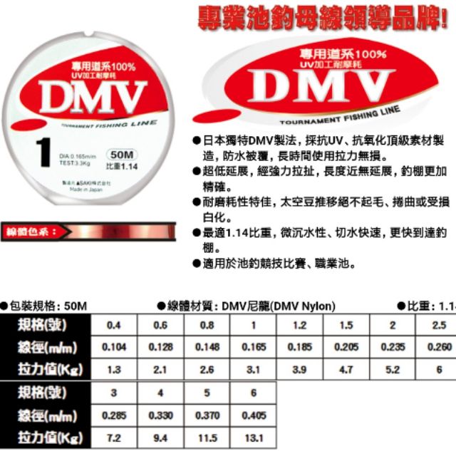 大三洋 TASAYAN DMV (50m) | 蝦皮購物