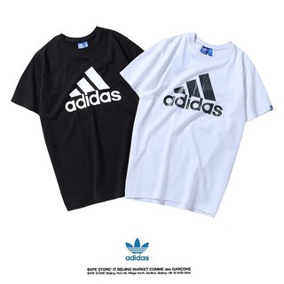 Adidas Essentials Logo 愛迪達 短袖 三斜線 LOGO 黑白 CD4863 CD4864 男 女 | 蝦皮購物