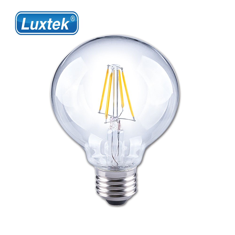 【LUXTEK】LED 圓球型燈泡 6W E27 黃光 (G25) | 蝦皮購物