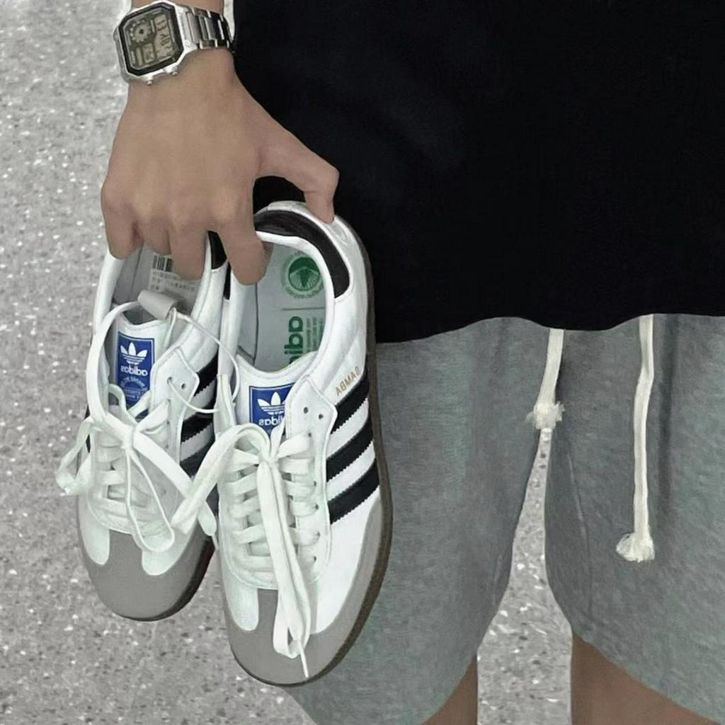 1906-免運 adidas originals Samba Vegan 黑白 灰 男女同款 黑白 FW2427 | 蝦皮購物