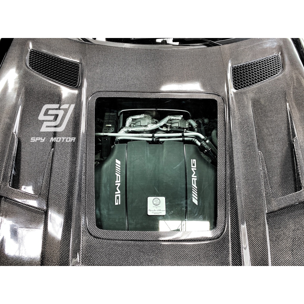 【SPY MOTOR】Benz C190 AMG GT GTS GTR IMP樣式透明碳纖維引擎蓋 | 蝦皮購物