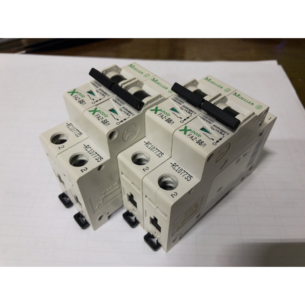 美國伊頓 EATON 微型斷路器 無熔絲開關 X-pole系列 [FAZ-S6/1，2P雙聯，6A] | 蝦皮購物