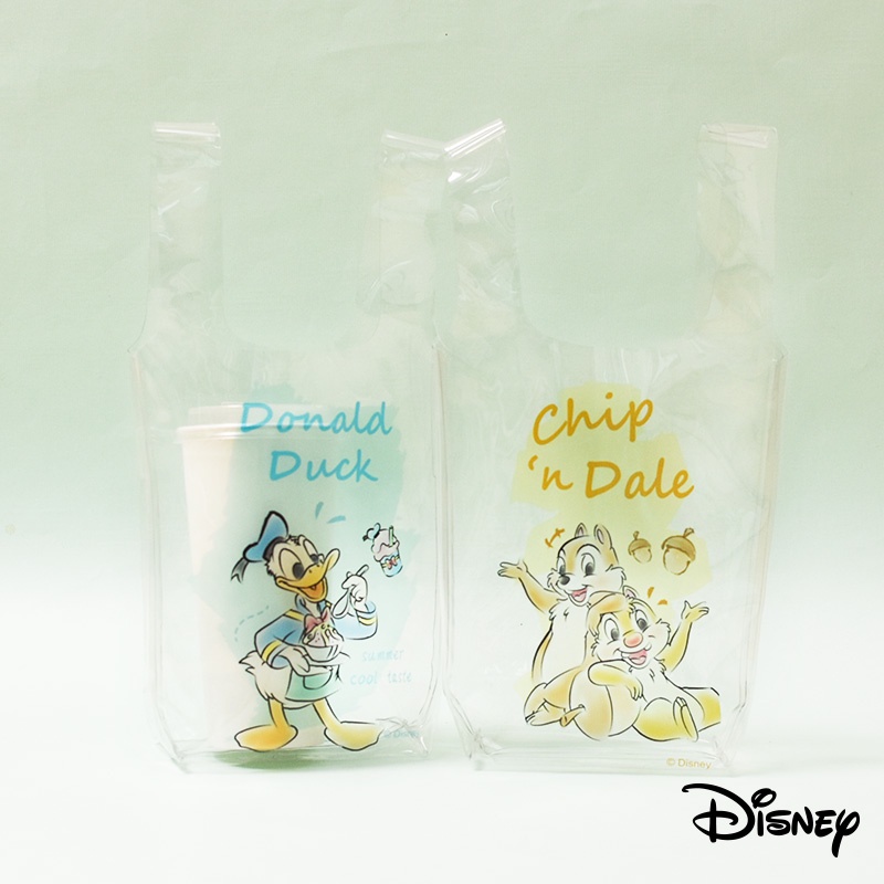 迪士尼｜迪士尼夏日透明飲料袋 環保 飲料袋 奇奇 蒂蒂 維尼 史迪奇 CA746 文具旗艦店 | 蝦皮購物