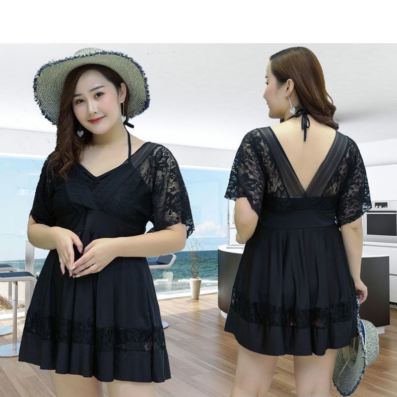 【清涼一夏】L-5XL 100公斤大尺碼大尺碼大罩杯鋼圈集中爆乳泳衣 胖mm媽媽孕婦顯瘦大胸平口一件式性感泳裝 溫泉泳衣 | 蝦皮購物