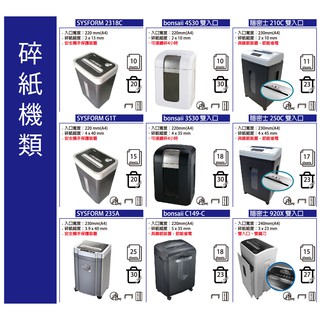 【事務機器】SYSFORM 235G 低噪音碎紙機 (A4) 生活家電 商用 家用 辦公 文件處理 安全 保密 粉碎 | 蝦皮購物