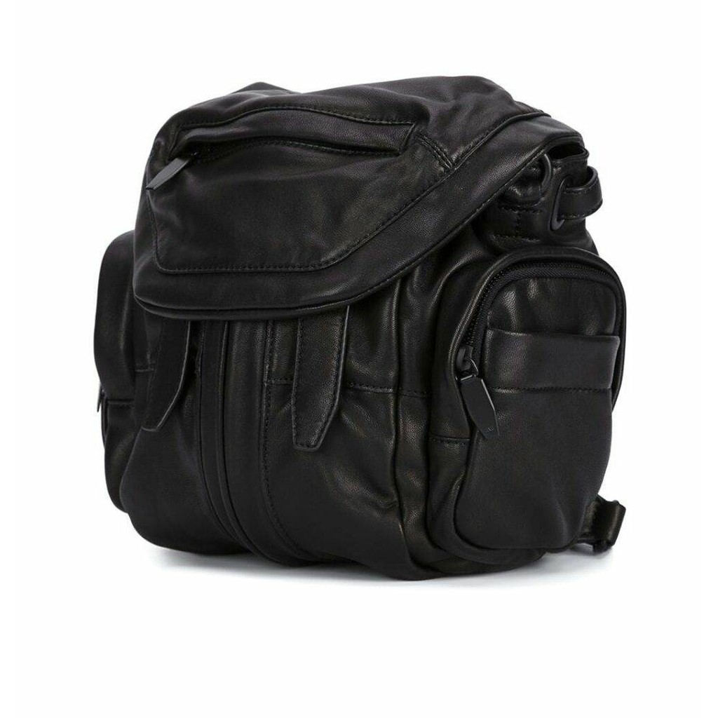 現貨Alexander Wang black MINI MARTI backpack全新專櫃正品全黑色後背包 | 蝦皮購物