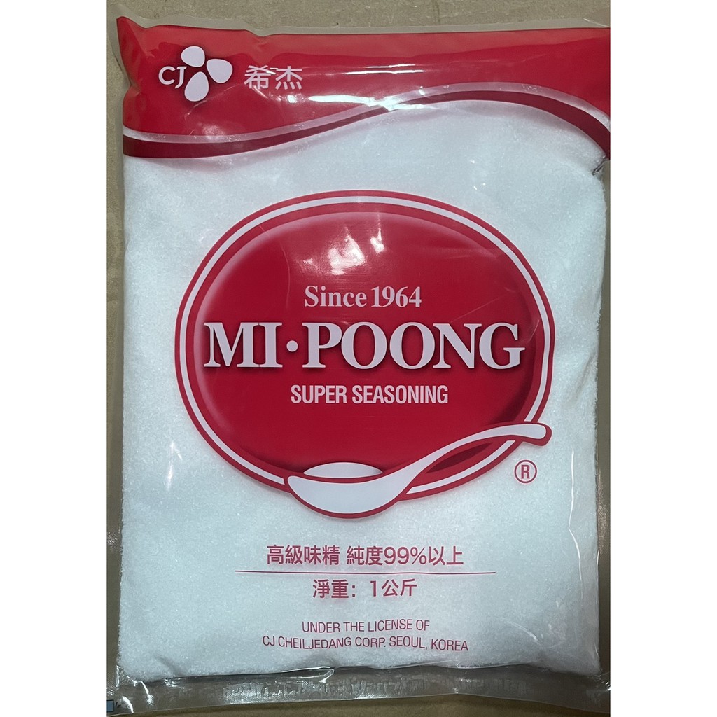 希杰CJ味精 MI-POONG 味素味精 1kg/包 | 蝦皮購物