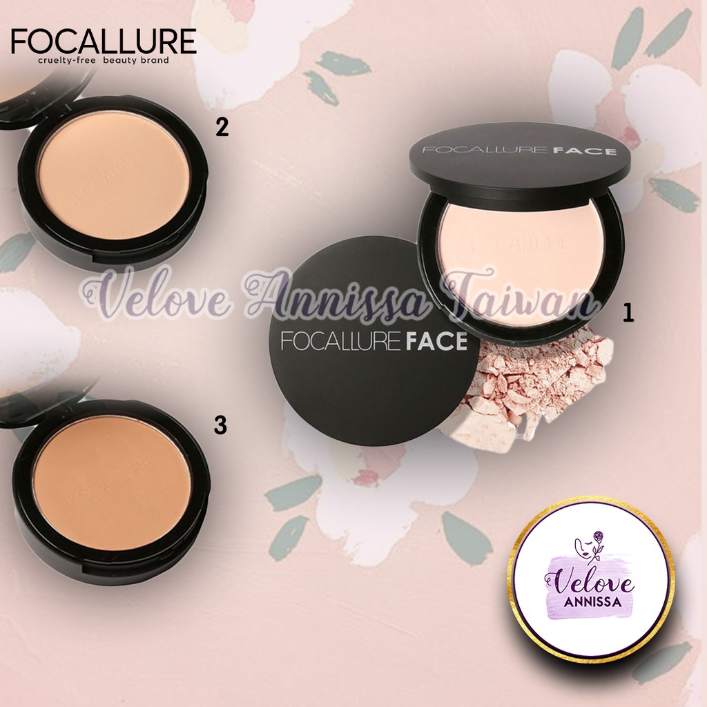 FOCALLURE Bedak Padat Compact Powder 💯% Original DEMPUL | 蝦皮購物