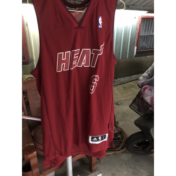 Adidas 愛迪達 NBA 熱火隊 LBJ 6號詹姆斯紅色電繡打球衣 | 蝦皮購物