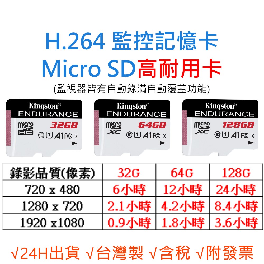 H.264 監控記憶卡高耐用 【FAT32監視器專用】C10 microSD TF 32G 64G 128G 行車紀錄器 | 蝦皮購物