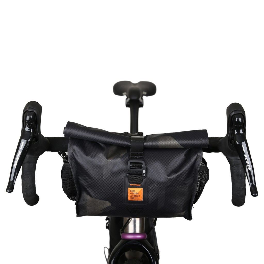 WOHO BIKE XTouring ACC PACK 沃荷單車防水輕量龍頭包把手包側背包 黑迷彩鑽石紋 單車旅行環島 | 蝦皮購物