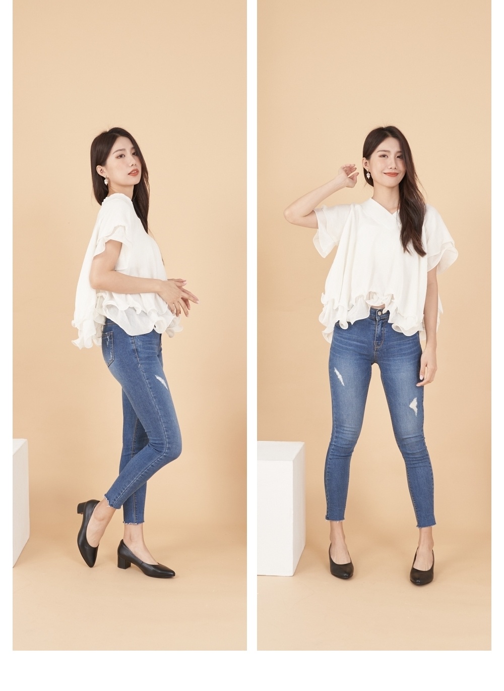 DREAMS SHOP 寬楦氣墊_MIT真皮素面尖頭低跟鞋 黑色【PW901】大尺碼女鞋37-47 | 蝦皮購物