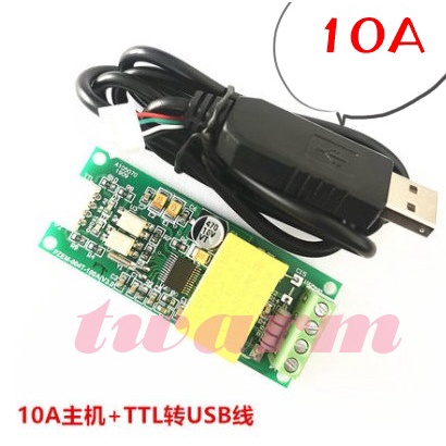 PZEM-004T V3裸板(10A+USB線) 交流電壓 電流功率 電能表電工儀器儀表 TTL串口通信 | 蝦皮購物