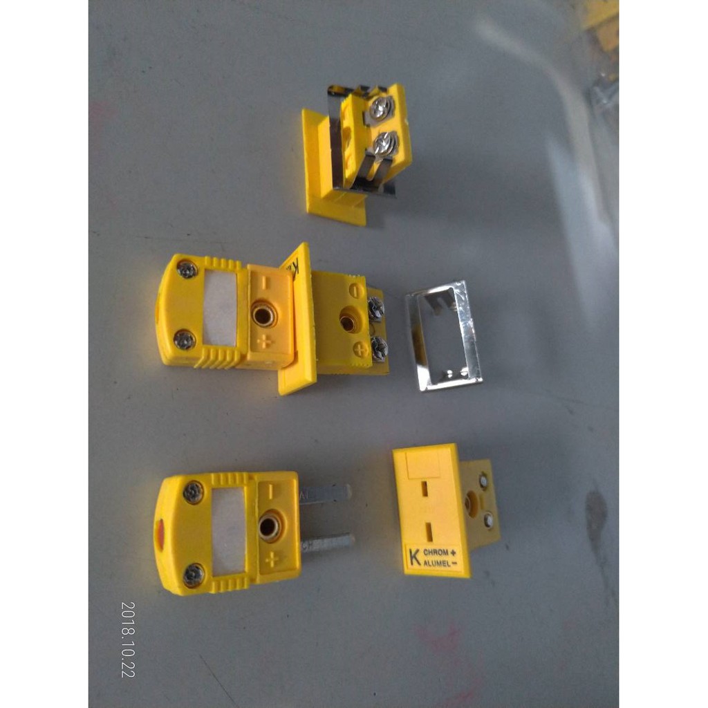 現貨 (SMPW-K-M公插頭)熱電偶插頭 (MPJ-K-F面板 )插座黃色熱電偶插頭插座面板嵌入式 | 蝦皮購物