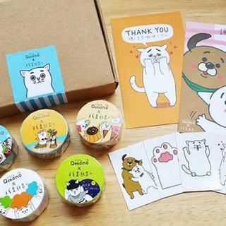 Qmono x 我是白吉 聯名紙膠帶 vol.2 / 盒裝5捲入 | 蝦皮購物