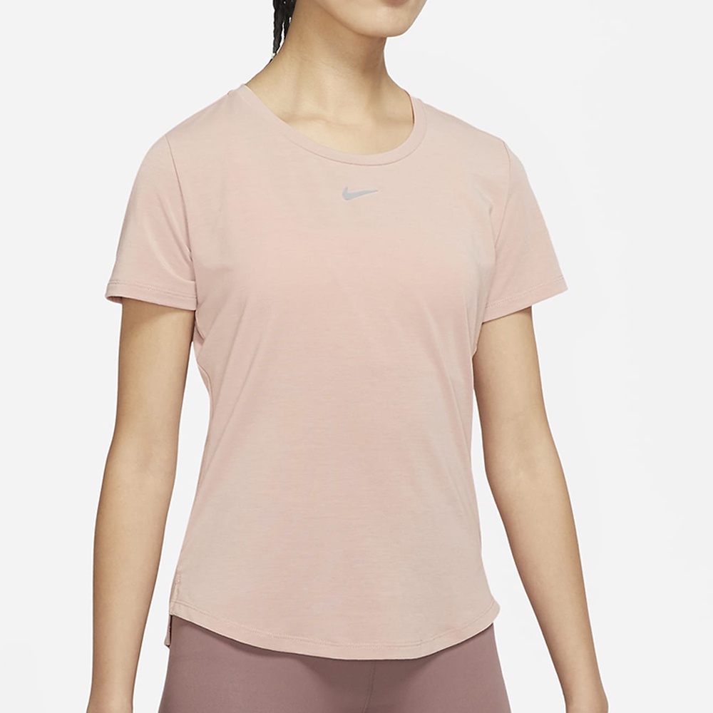 NIKE Dri-FIT One Luxe 女裝 短袖 訓練 透氣 反光細節 乾爽 粉【運動世界】DD0619-609 | 蝦皮購物