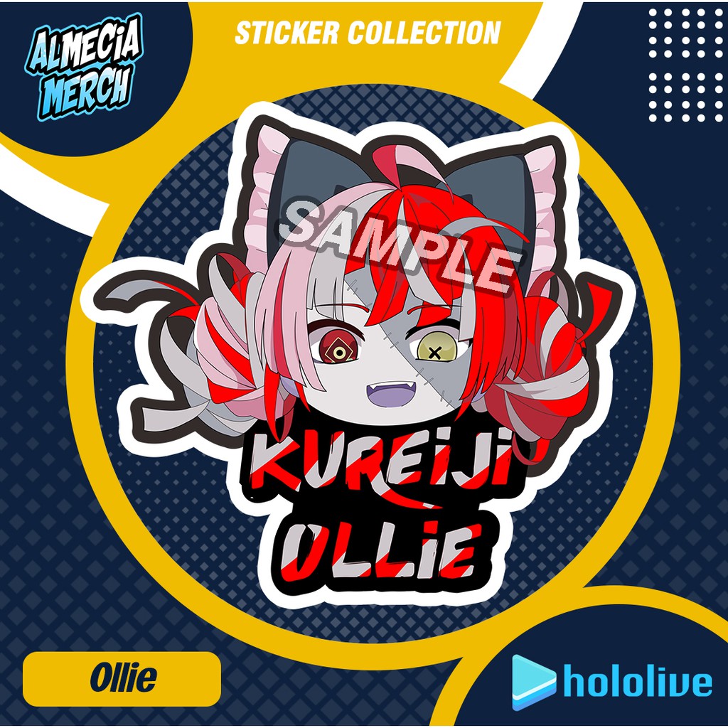 Hololive ID Ollie 貼紙 Vtuber 貼紙與 Kureiji Ollie 的寫作 | 蝦皮購物
