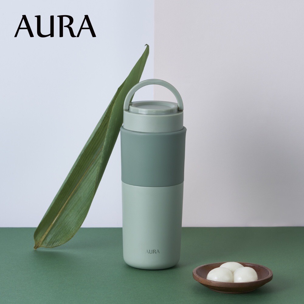 沃廚授權經銷@現貨附發票@AURA 艾樂-隨行提手真陶瓷保溫杯525ml(3色可選) | 蝦皮購物