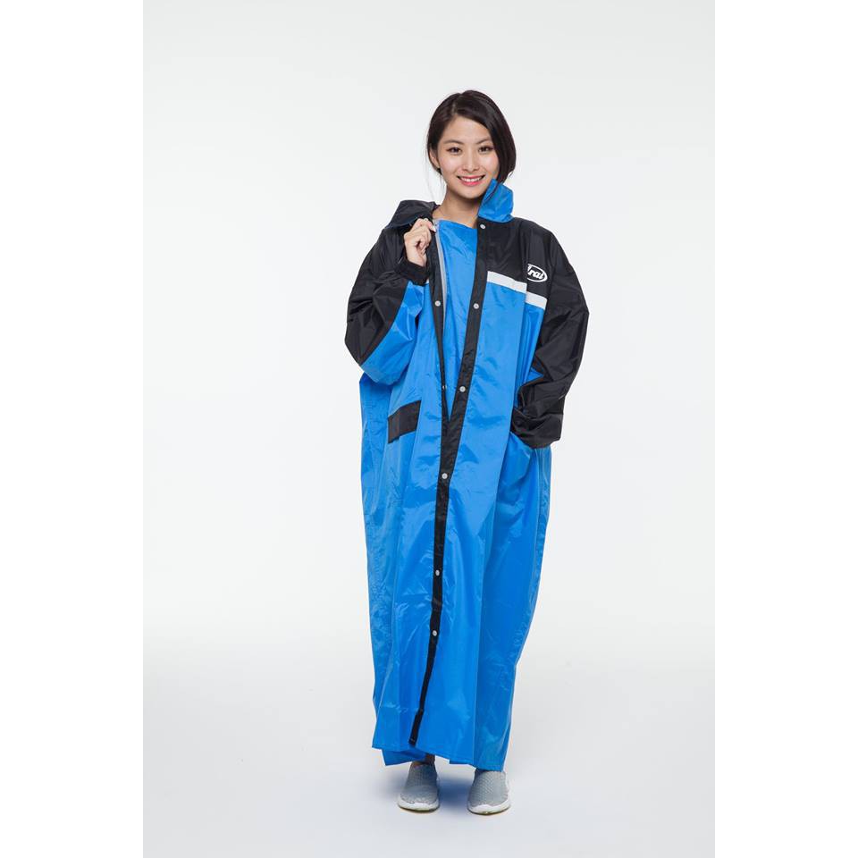 雨衣 (藍色) ARAI W022 透氣舒適內裡網 前開一件式雙配色 前後反光 台灣製造 尼龍 | 蝦皮購物