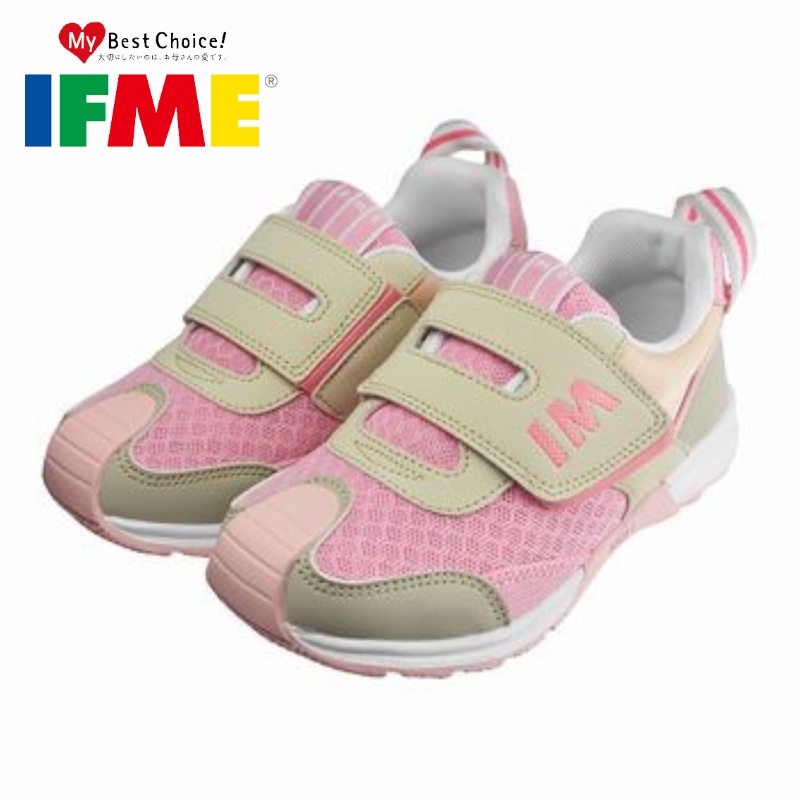 [現貨]19(適合腳長17.5CM)-IFME-勁步系列 粉嫩灰灰-粉灰 日本機能童鞋 運動鞋 布鞋 原廠公司貨 | 蝦皮購物