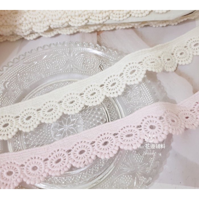 現貨~呦《iAsa愛莎の》手作材料 棉水溶圓圈小豆豆水溶花邊diy服裝家居裝飾輔料寬2.5cm | 蝦皮購物