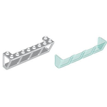 LEGO 樂高 白色 2x8x2 遊艇 船 塔台 觀景窗 窗戶 窗框 窗框 + 透明藍玻璃 89648 89649 | 蝦皮購物