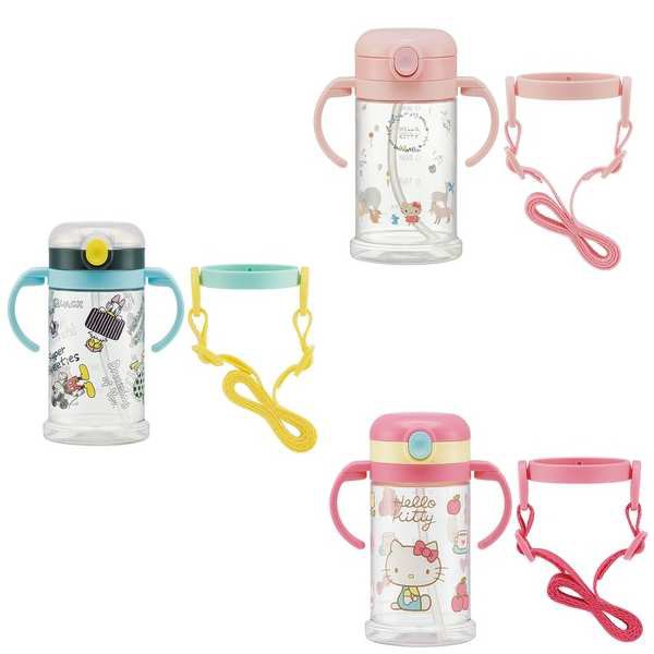 日本代購 Skater 2way幼兒卡通透明兩手握吸管水壺 370ml KSHW2N | 蝦皮購物