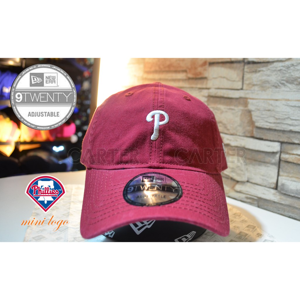 New Era MLB Philadelphia Phillies 9Twenty費城費城人隊酒紅色迷你logo老帽 | 蝦皮購物