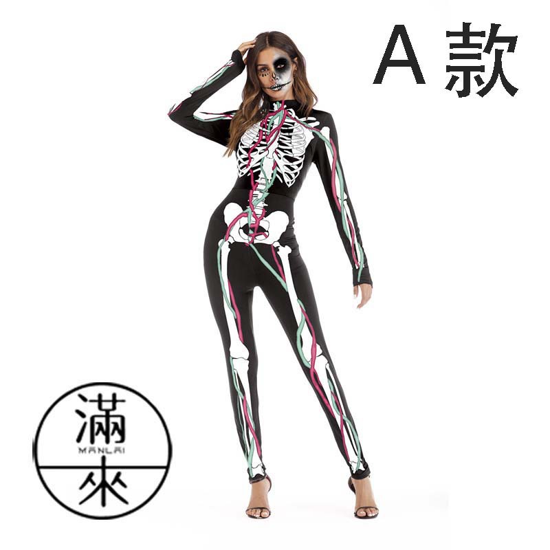 可開發票 印花連體衣 骷髏 人體器官緊身連身衣 服飾 萬聖節cosplay 晚會表演服 尾牙春酒人體組織AWIE客滿來 | 蝦皮購物