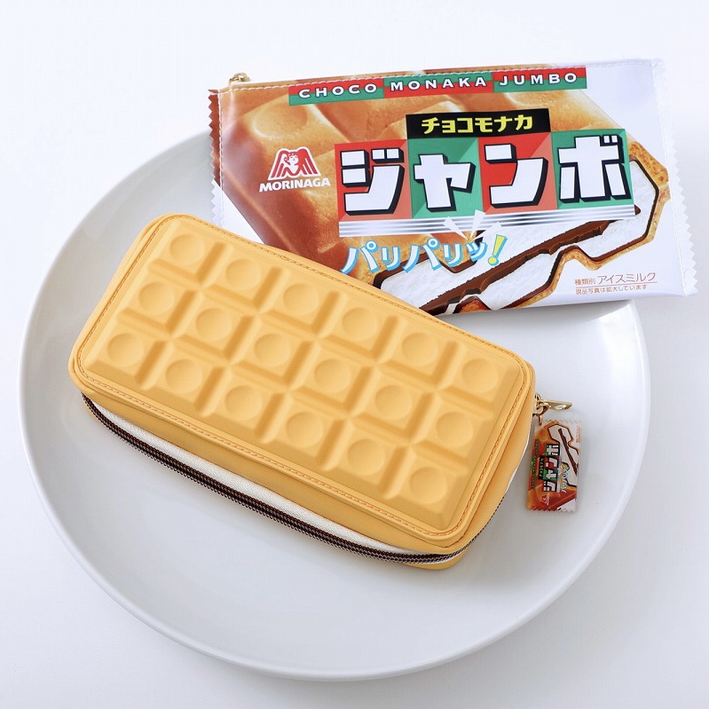 現貨｜雜誌附錄 森永製菓 Choco Monaka Jumbo 雪派造型收納包 チョコモナカ ジャンボ ポーチBOOK | 蝦皮購物