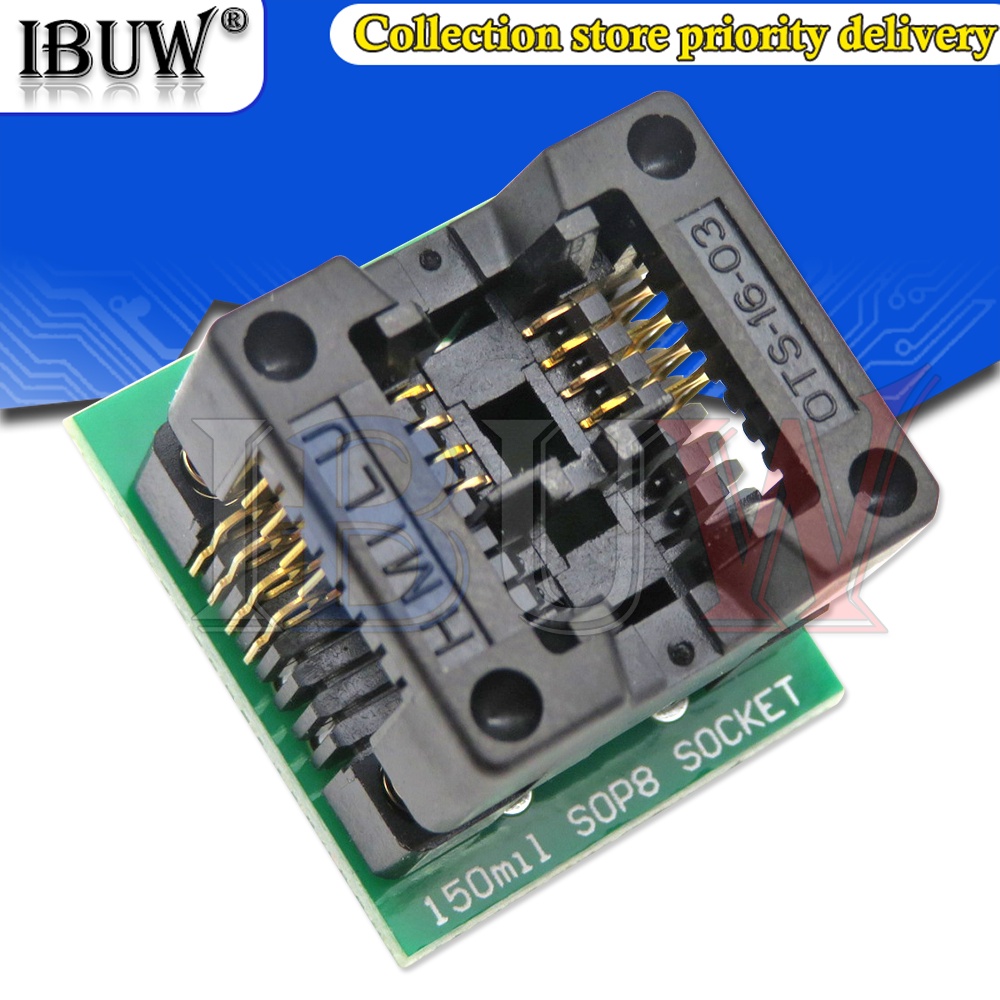 Soic8 SOP8轉DIP8寬體座寬150mil 200mil編程器適配器插座藍色SA602 IC測試轉換燃燒器 | 蝦皮購物