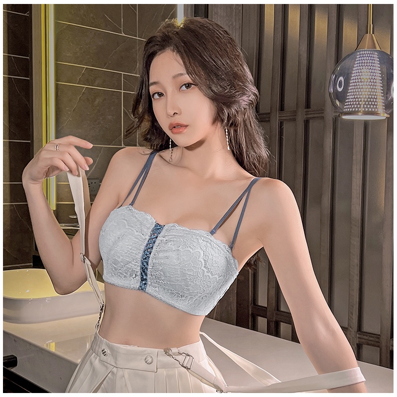 粉紅拉拉 平口蕾絲內衣 附穩定背帶 無鋼圈手掌托高 集中厚墊 美背內搭 無肩帶內衣 女生衣服 禮服內衣【PN221無褲】 | 蝦皮購物