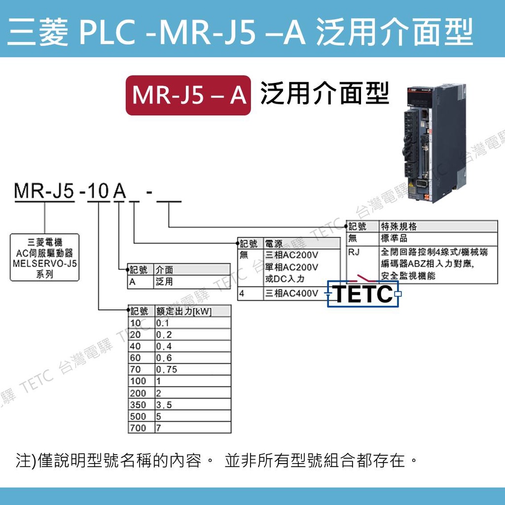 【8H快速出貨】三菱伺服器 MR-J5系列 伺服驅動器 MR-J5-A (泛用介面型) 保固一年 官方代理經銷 | 蝦皮購物