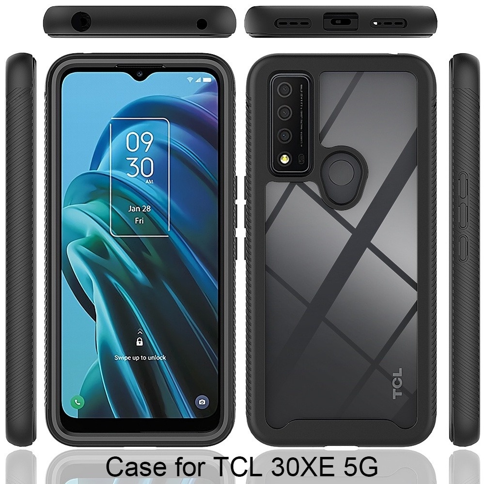 TCL 20 30 XE 30XE 20XE 5G 豪華混合裝甲軟邊矽膠硬透明後蓋全身雙重保護手機殼 | 蝦皮購物