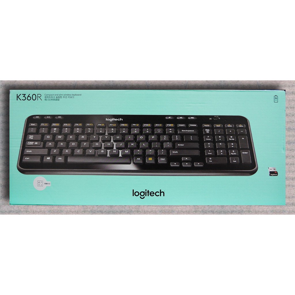 羅技 logitech K360R 無線鍵盤 繁中注音 全尺寸 有數字鍵 Unifying 3年保固 | 蝦皮購物
