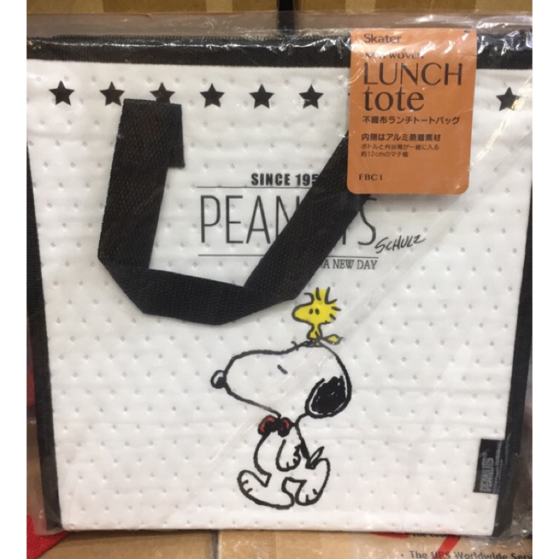 【璽兒日貨】Skater 不織布保冷野餐袋/午餐袋 便當袋 FBC1 角落生物 小小兵 史努比 米奇 哆啦A夢 | 蝦皮購物