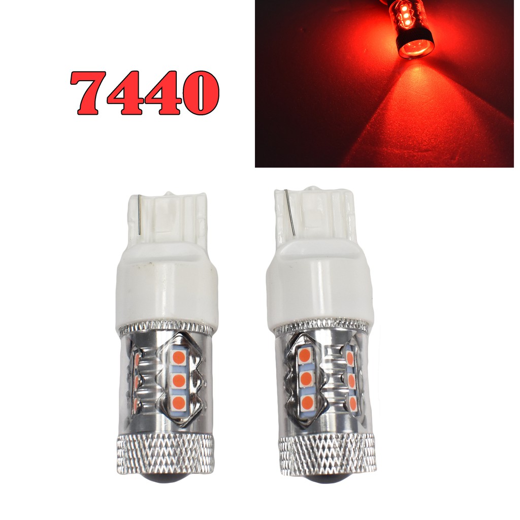 2顆一組 紅光 7440 7441 T20 992 16燈 80W LED燈 IC恆流 高亮解碼 轉向燈 倒車燈 剎車燈 | 蝦皮購物