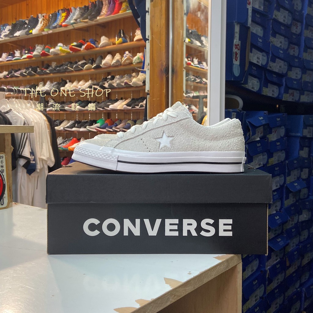 TheOneShop Converse ONE STAR 黑色 黑白 米白 藍色 麂皮 皮革 魔鬼氈 158369C | 蝦皮購物