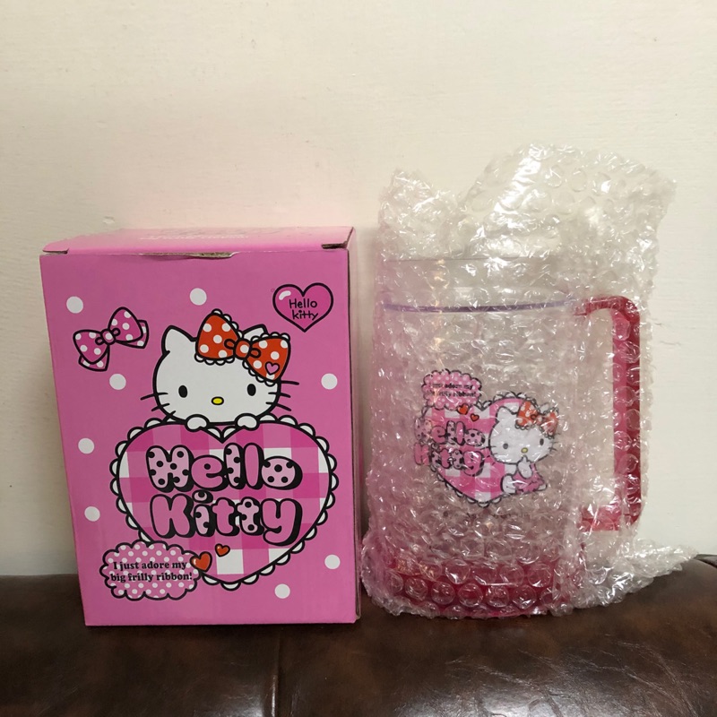 正版 三麗鷗 HELLO KITTY KT 凱蒂貓 冰涼 把手杯 單耳杯 冰涼杯 把手杯 450ml | 蝦皮購物