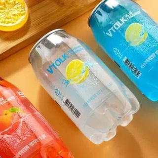 【韓國 VTALK水果氣泡飲🧊】水果氣泡飲 350ml 檸檬 水蜜桃 0卡檸檬 碳酸飲料 繽紛 夢幻 低卡 | 蝦皮購物