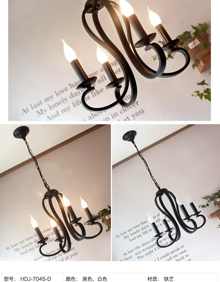 創意款歐式簡約蠟燭燈 鐵藝客廳餐廳卧室服裝店吊燈【美品FTX】 | 蝦皮購物