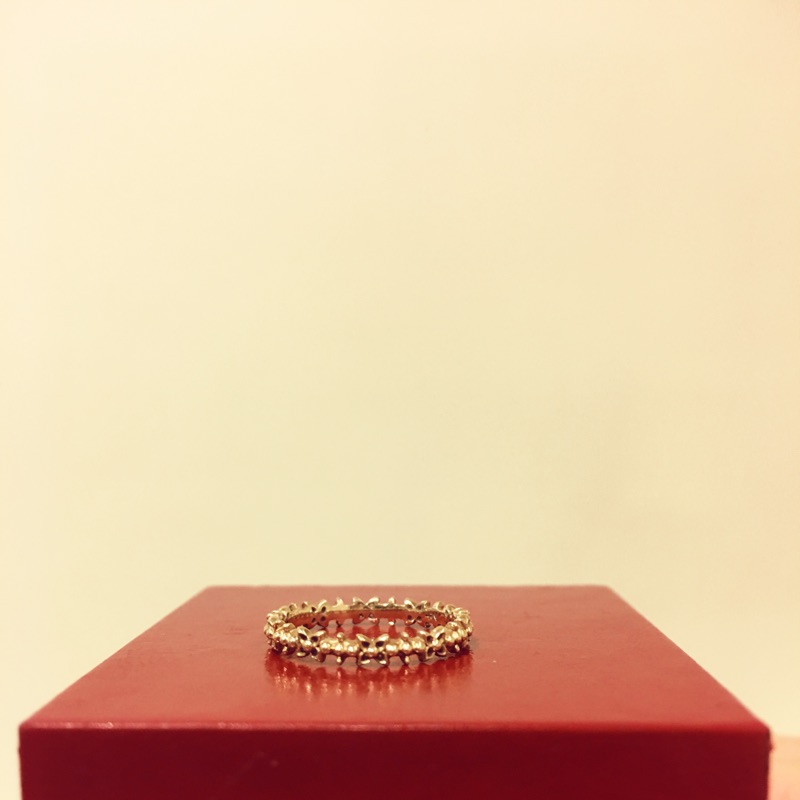 Agete nojess 10K鏤空花瓣尾戒 | 蝦皮購物