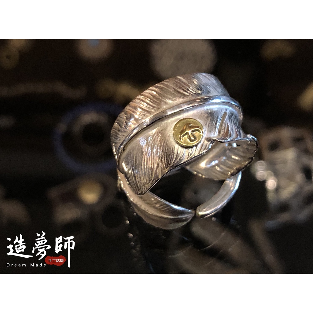 造夢師 手工訂製【Goro's 高橋吾郎】【復刻】日本銀器 點金羽毛 印地安風格 925純銀 戒指/指環 | 蝦皮購物