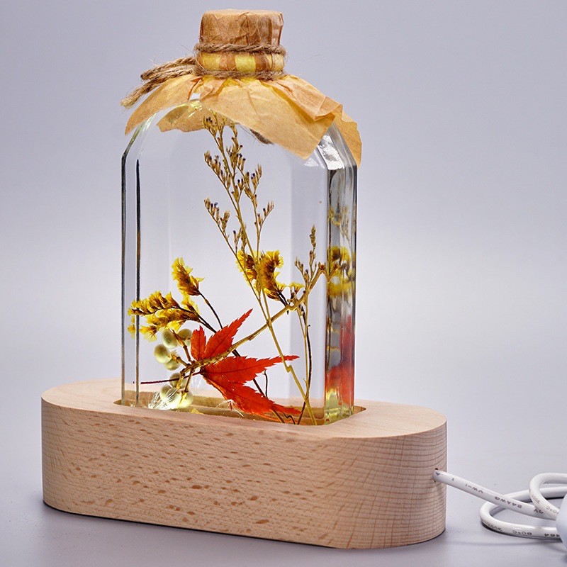 浮游花 永生花 壓克力牌 發光底座 ☆ VITO zakka ☆ LED發光櫸木底座 壓克力立牌底座 發光底座 | 蝦皮購物